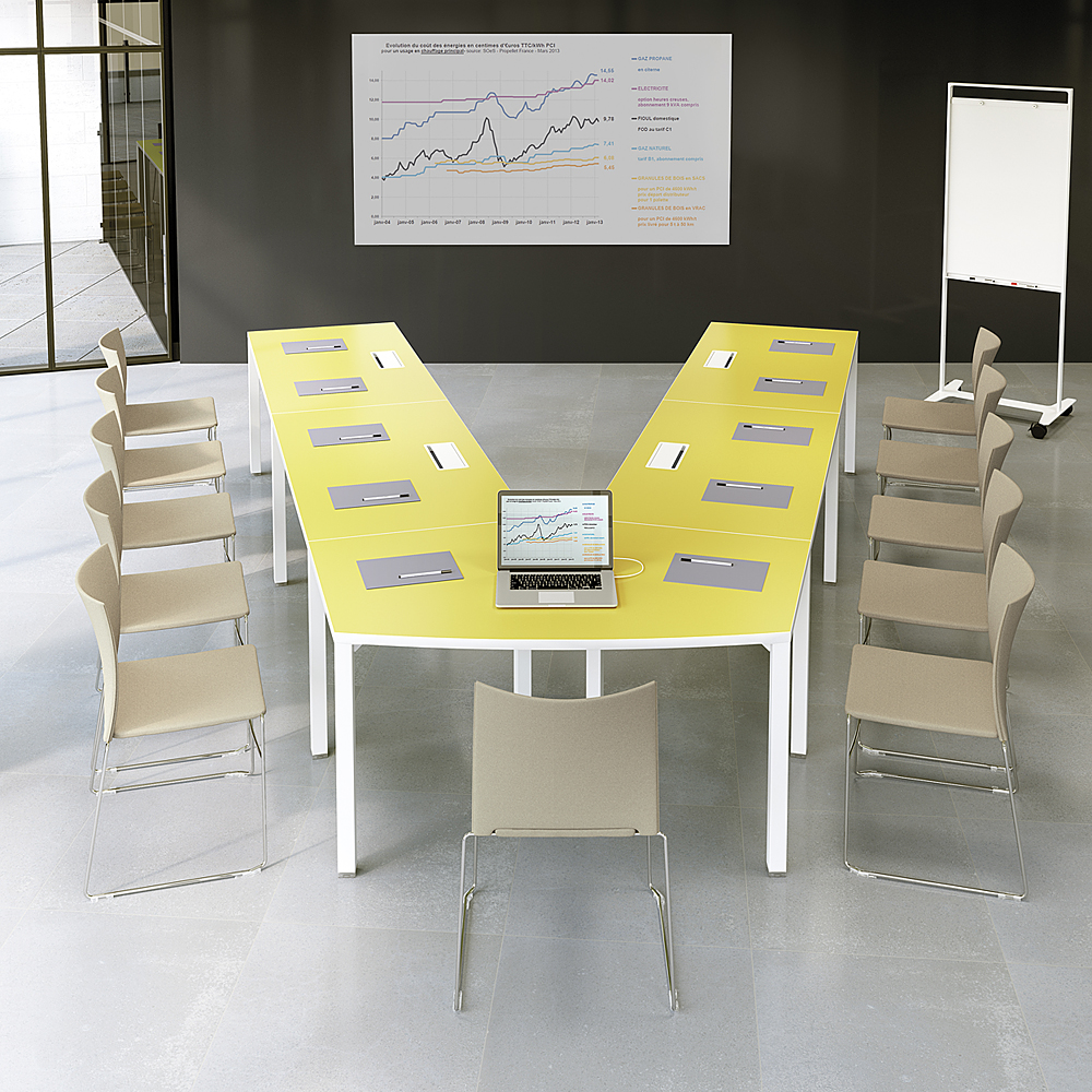 Composition de tables facilement modulables Ubia mobilier bureau